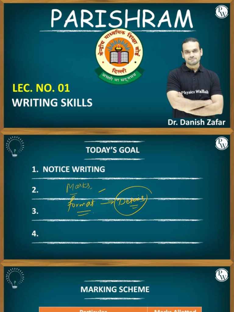Writing Skills English Class 12th | PDF