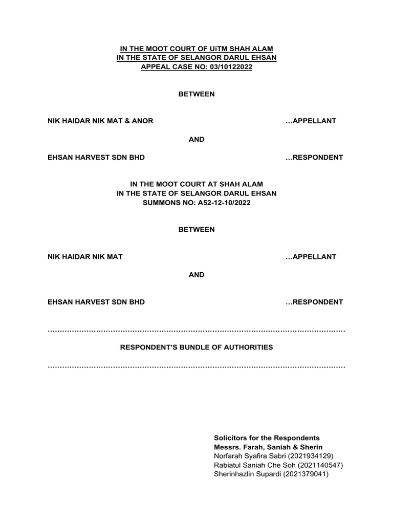 Bundle of Authorities | PDF | Malaysia