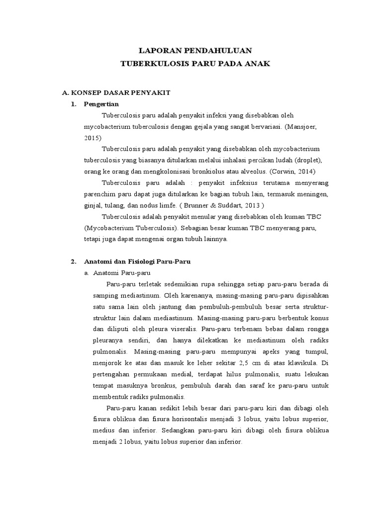 LP TB Paru Pada Anak | PDF