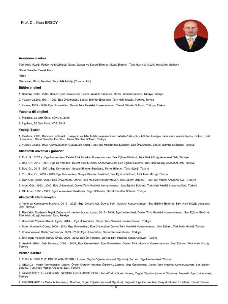 Prof. Dr. İlhan ERSOY | PDF