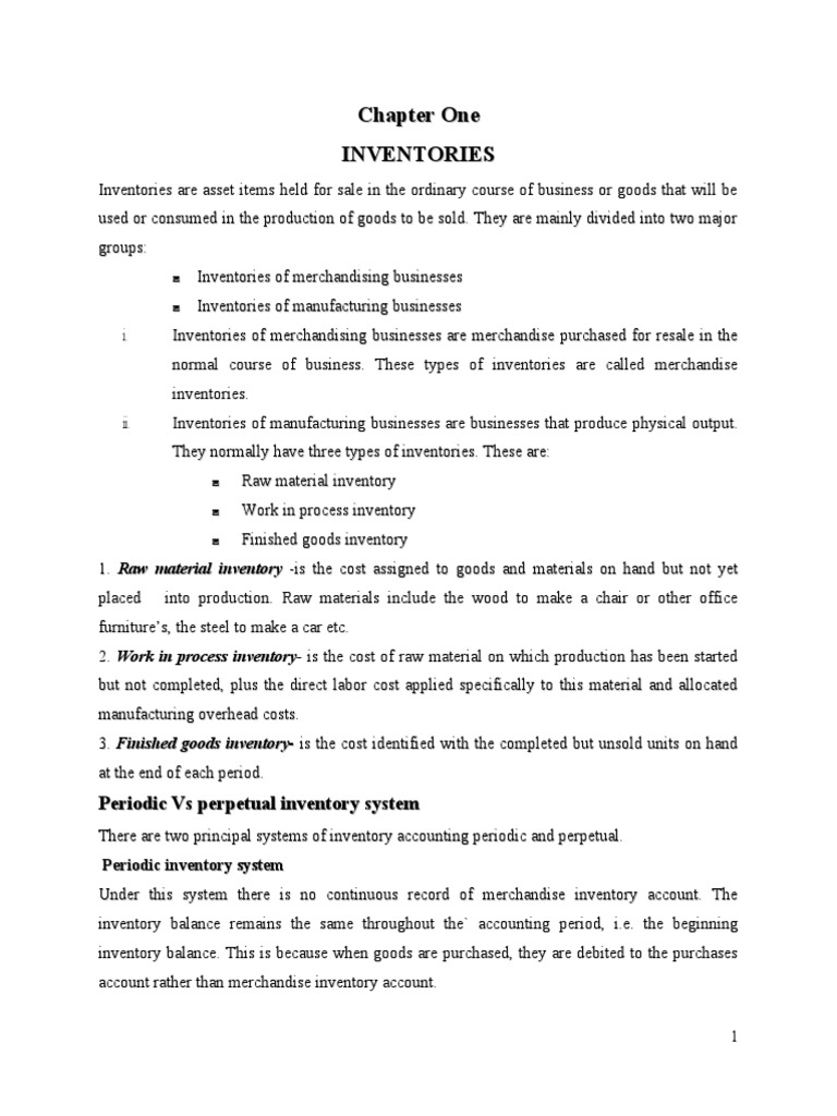 Accounting for Inventories: Understanding Key Concepts and Costing ...