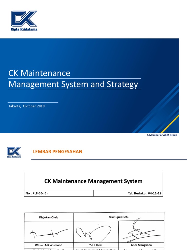 PLT-00 - (0) CK Maintenance System - Rev00 | PDF | Tire | Business Process PLT-00 - (0) CK Maintenance System - Rev00 | PDF | Tire | Business Process