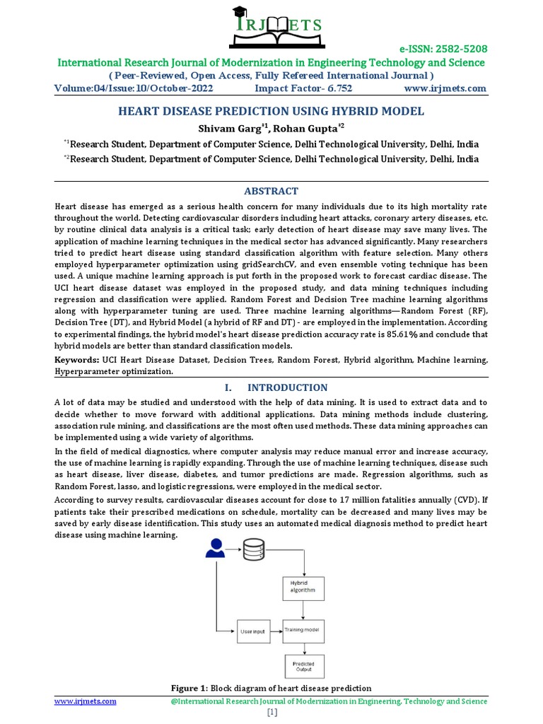 Heart Disease Prediction Using Hybrid Model | PDF | Machine Learning ...