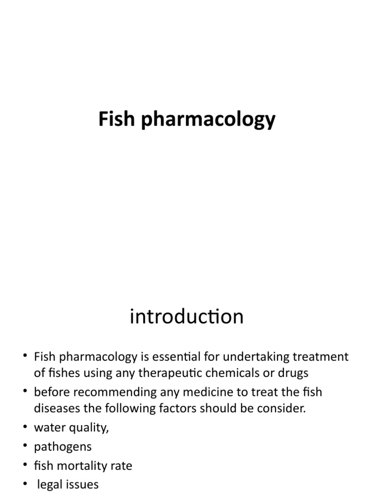 Fish Pharmacology and Drug Administration | PDF | Drug Metabolism | Water