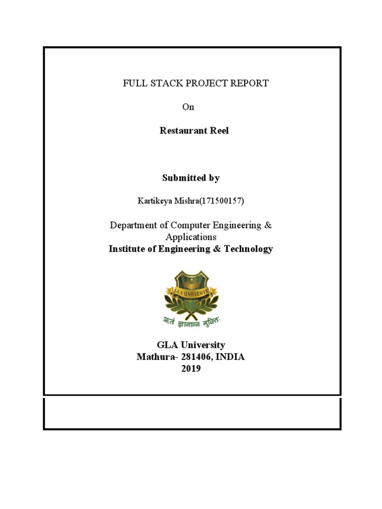 Kartikeya Full Stack Project Report | PDF