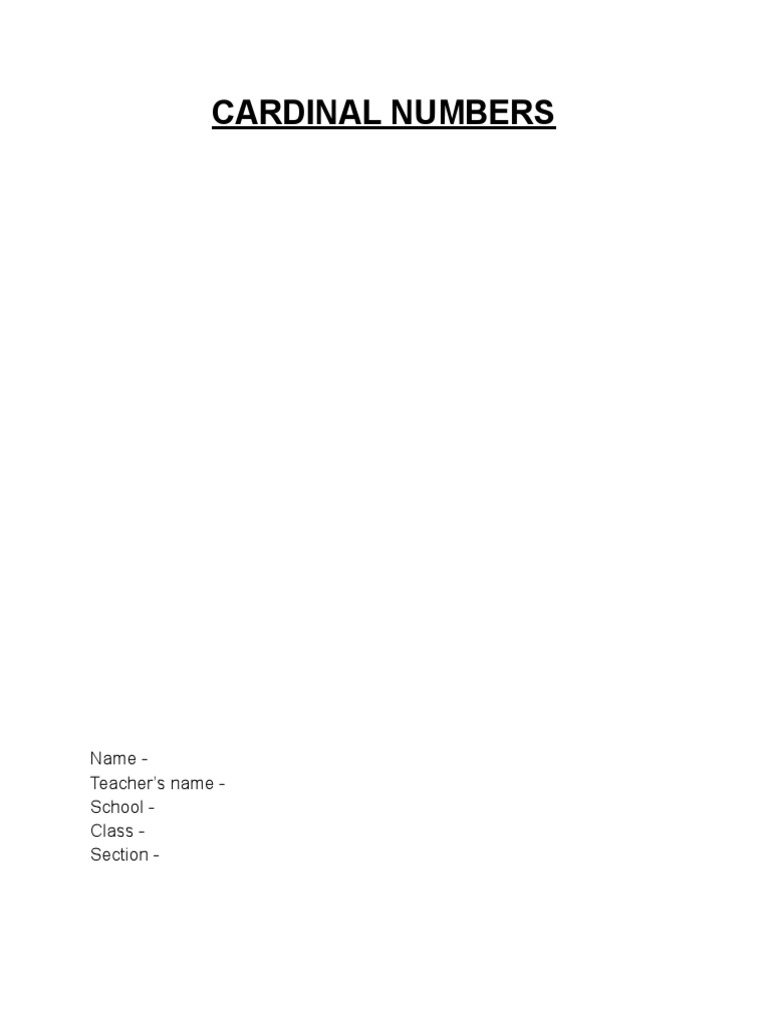 Cardinal Numbers | PDF | Set (Mathematics) | Mathematics