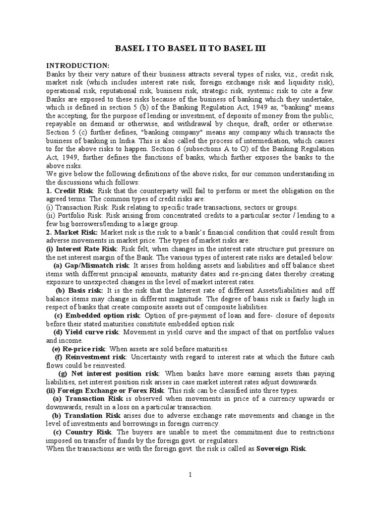 Basel 1 2 & 3 (1) | PDF | Basel Iii | Basel Ii