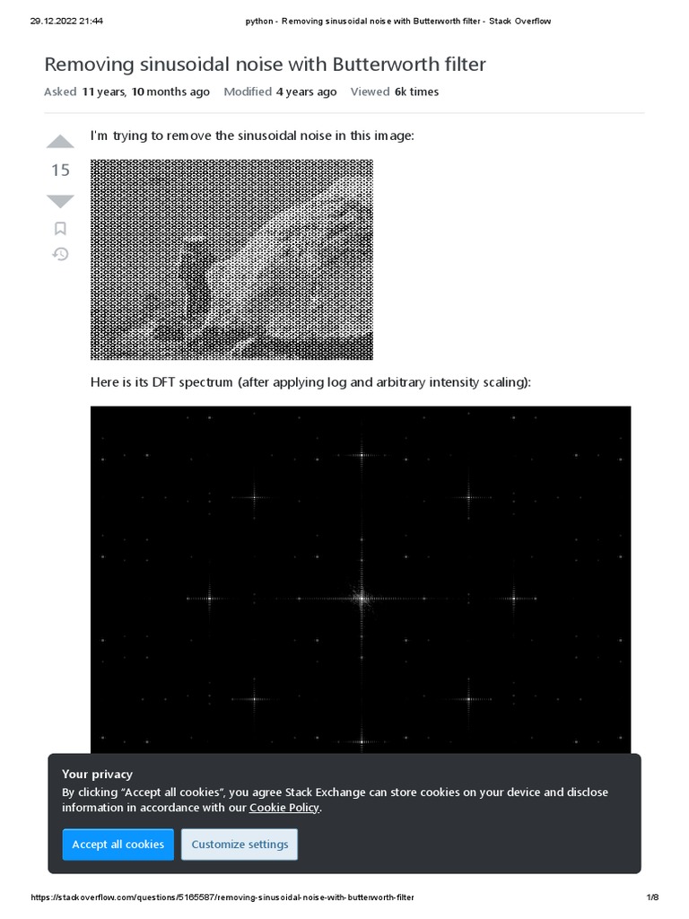 Python - Removing Sinusoidal Noise With Butterworth Filter - Stack ... Python - Removing Sinusoidal Noise With Butterworth Filter - Stack ...
