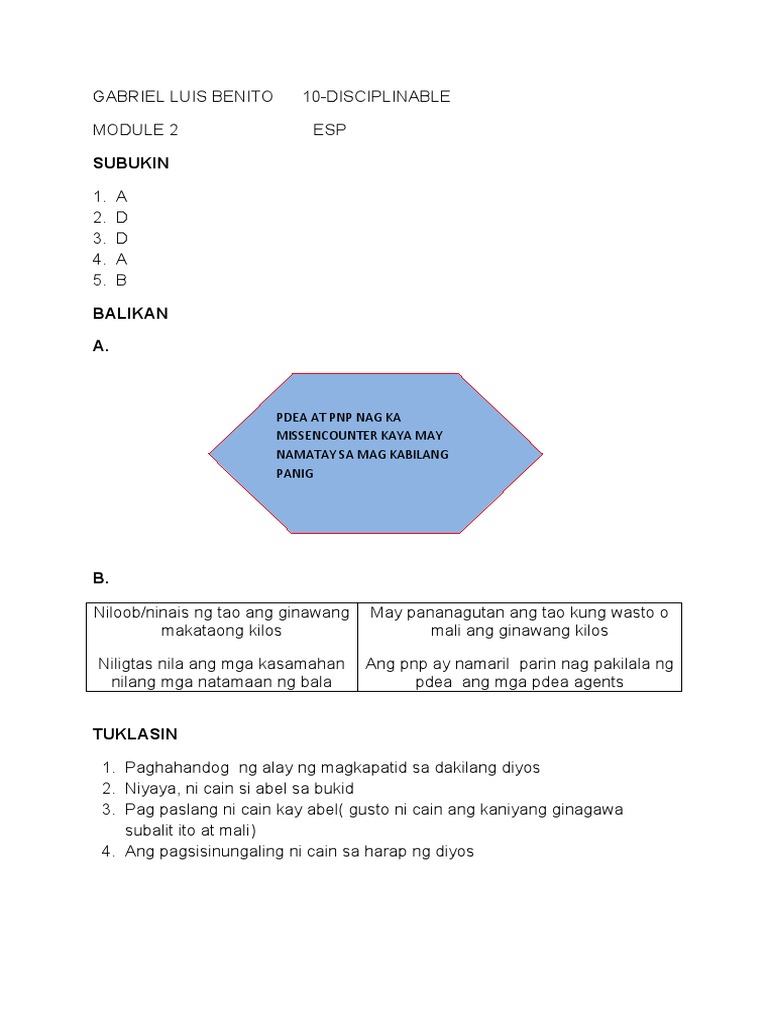 Gabriel Luis Benito 10 Module 2 Esp | PDF
