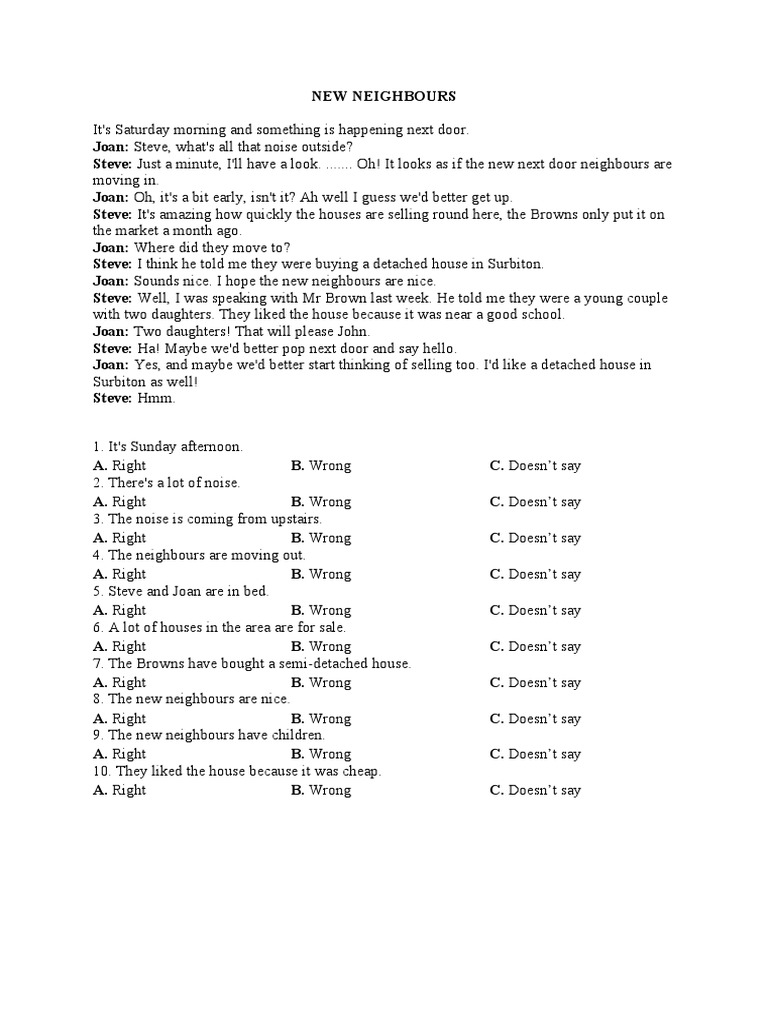 Reading Comprehension TFDS | PDF | Identity Document