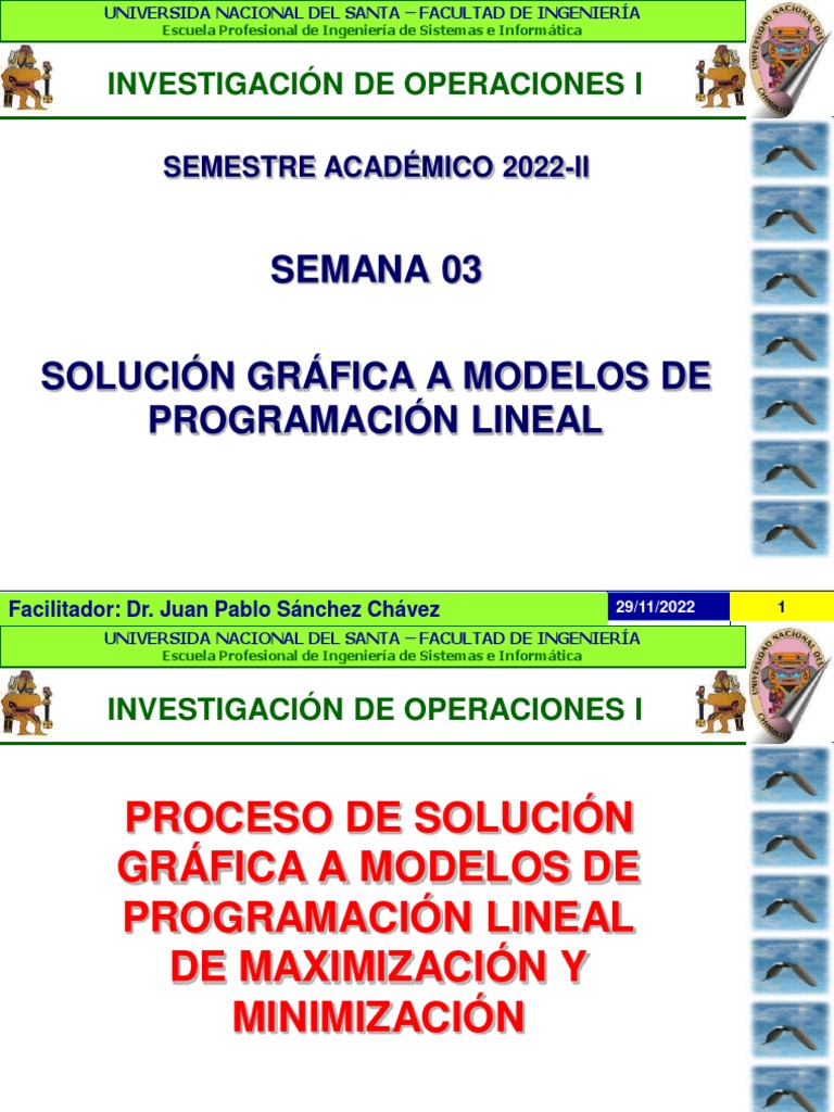 Ok 2022 II Semana 03 Solución Gráfica 28.11.22 | PDF | Programación lineal | Ecuaciones