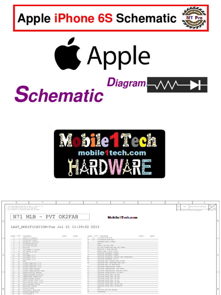 iPhone 6S Schematic Diagram PDF | PDF | Computing | Electronics