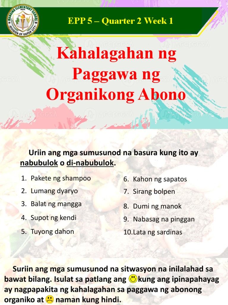 Grade 5 EPP Quarter2 Week1 AGRI MELC Based | PDF