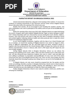 Narrative Report On Early Registration | PDF