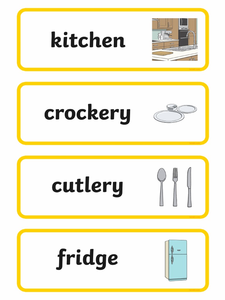 T T 1188 Kitchen Words Cards Ver 2 | PDF