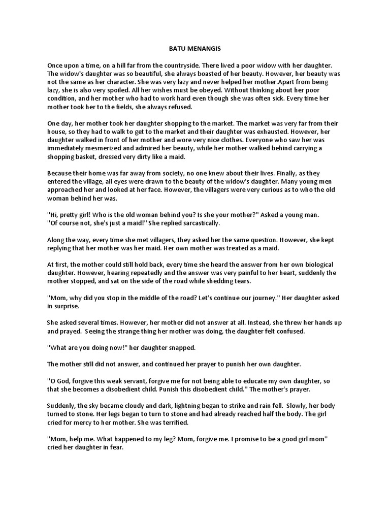 The Legend of the Crying Stone: A Folk Tale About the Importance of ...