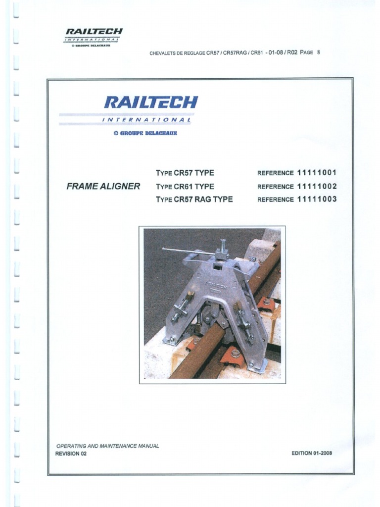 Railtech A Frame Aligner Manual | PDF
