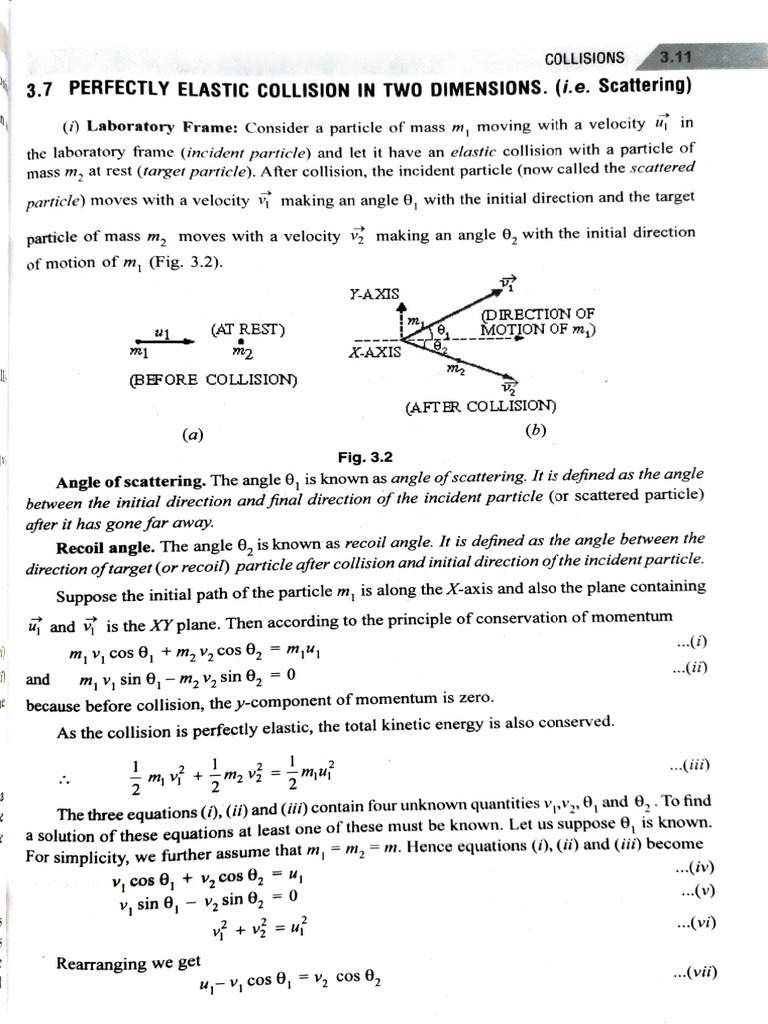 Collision in Centre of Mass Frame | PDF | Collision | Motion (Physics)