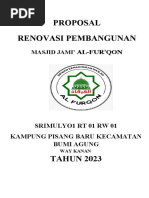 PROPOSAL PEMBANGUNAN MASJID TERBARU 2025docx | PDF