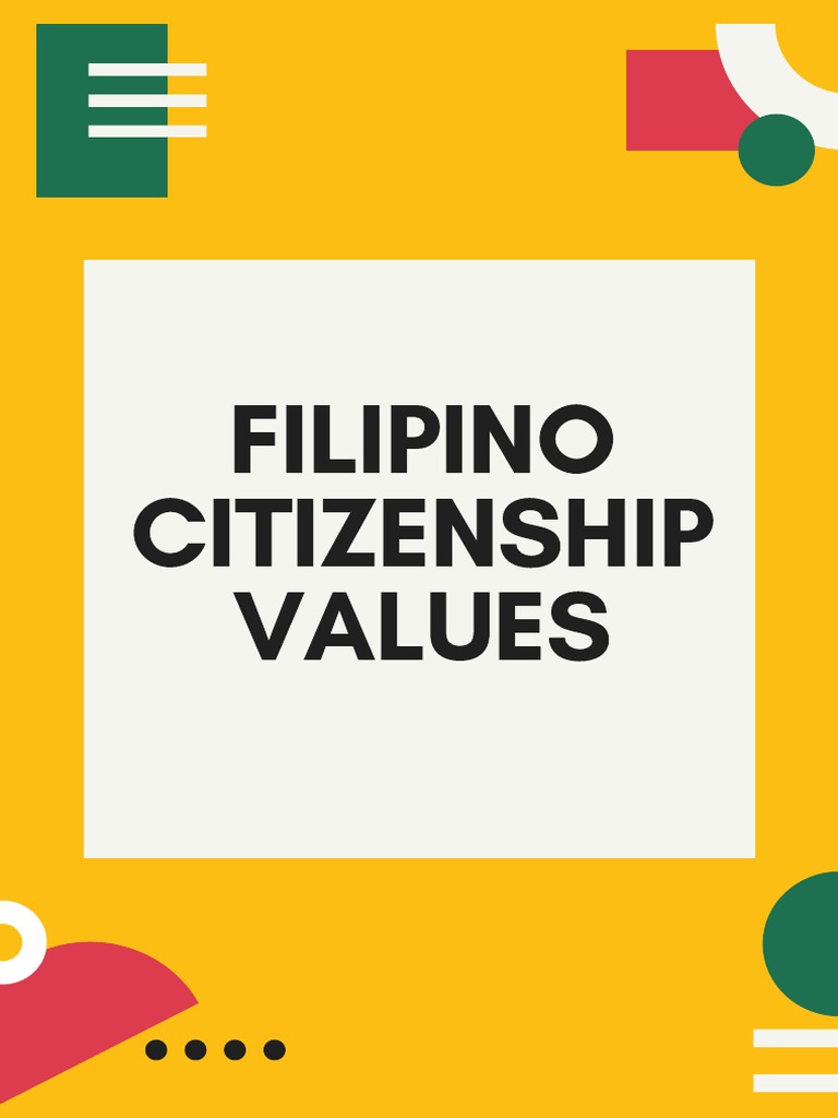 Filipino Citizenship Values | PDF | Trees