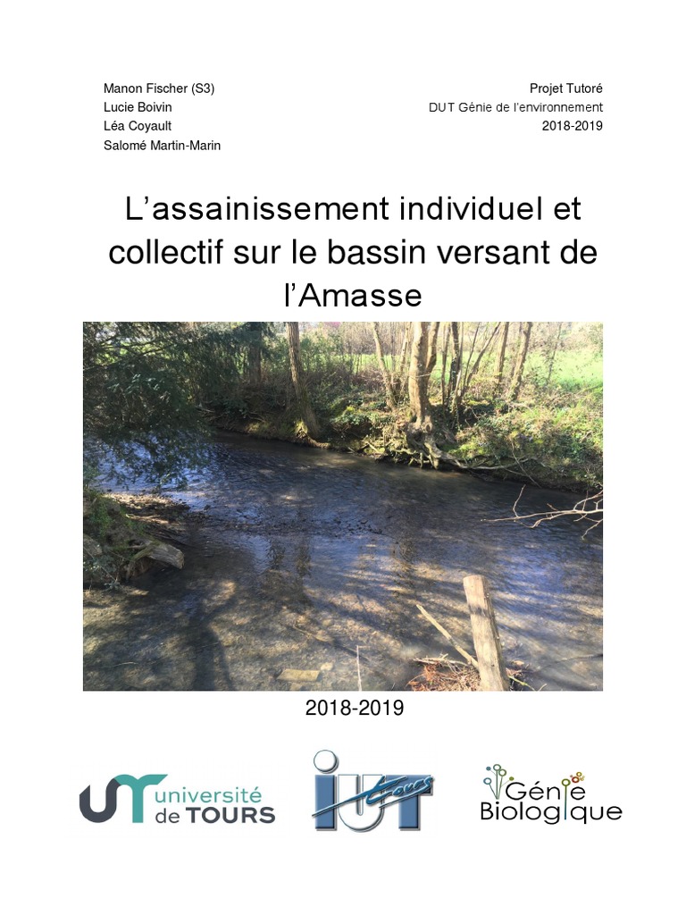 Projet Tutoré: L'Assainissement Individuel Et Collectif Sur Le Bassin ...