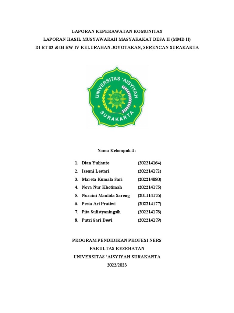 Laporan Hasil MMD Ii-1 | PDF | Karier & Perkembangan | Ilmu Sosial
