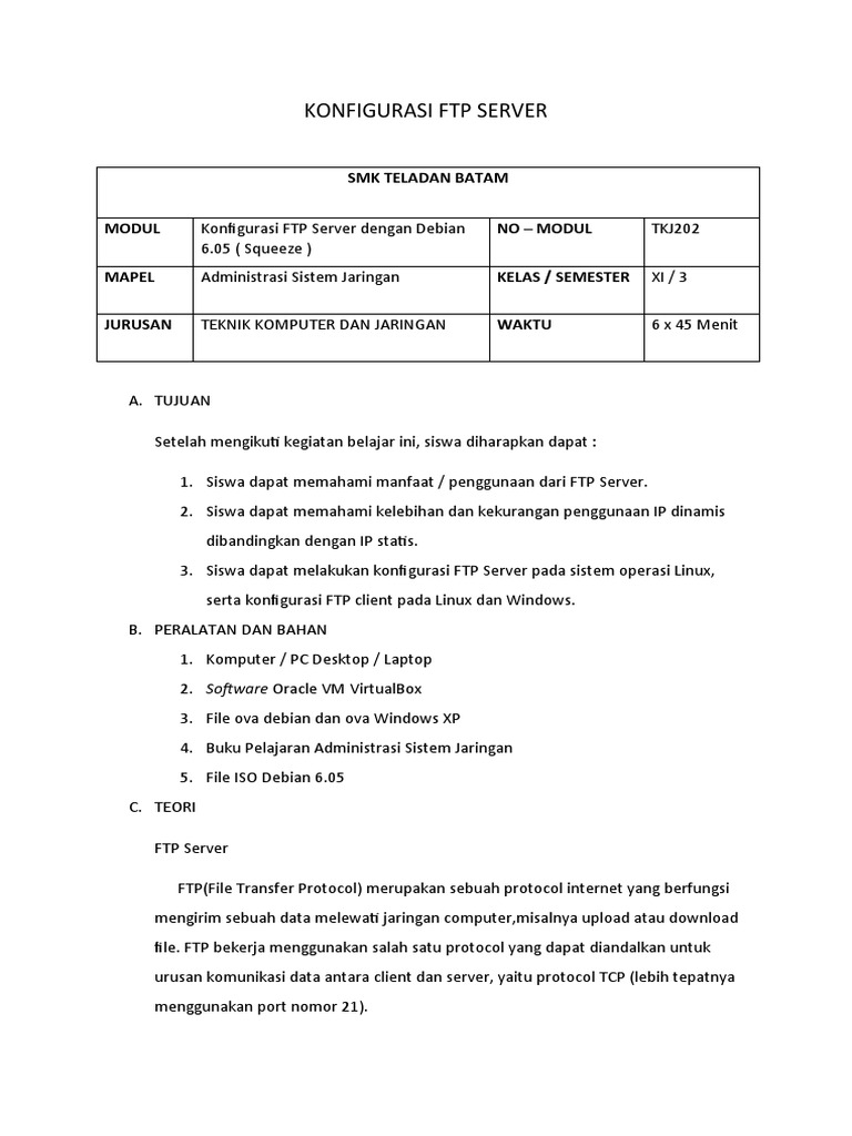 Konfigurasi FTP Server | PDF | Bisnis | Komputer