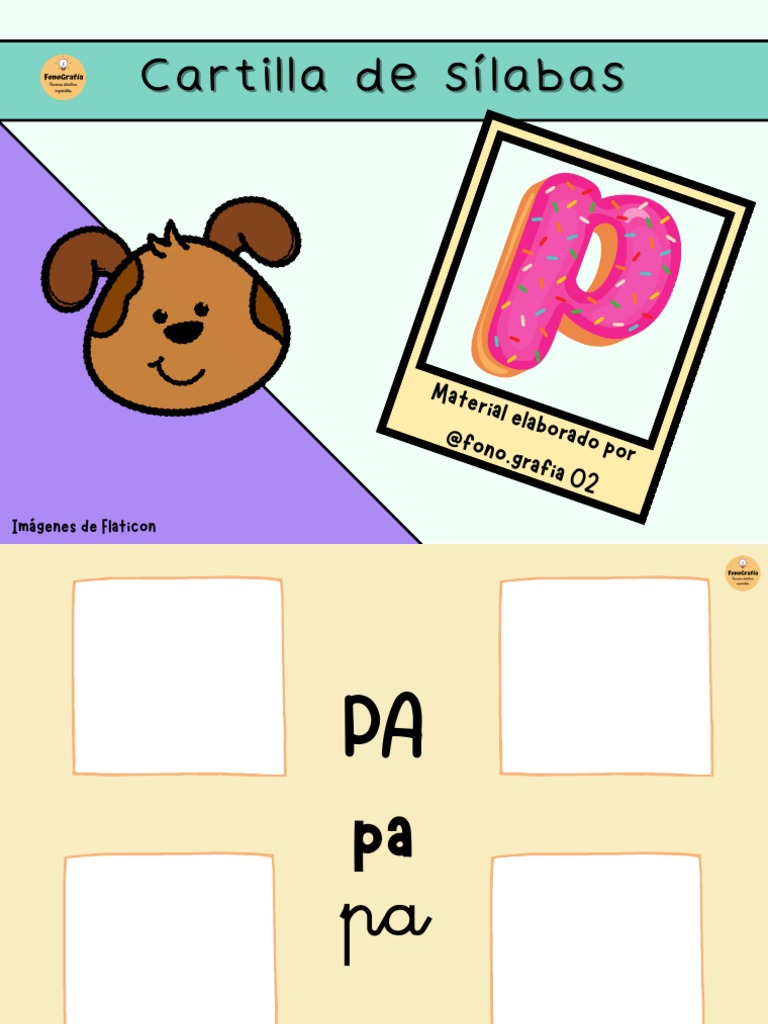 Cartilla de Sílabas Con P @fono - Grafia02 | PDF