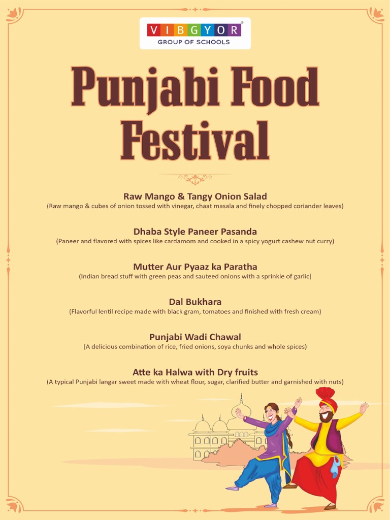 Annexure III A 2 Punjabi Food Festival Menu | PDF