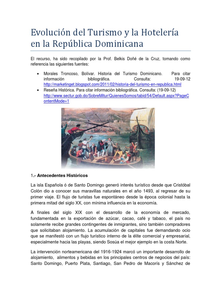 34523101evolución Del Turismo y La Hotelería en La República Dominicana ...