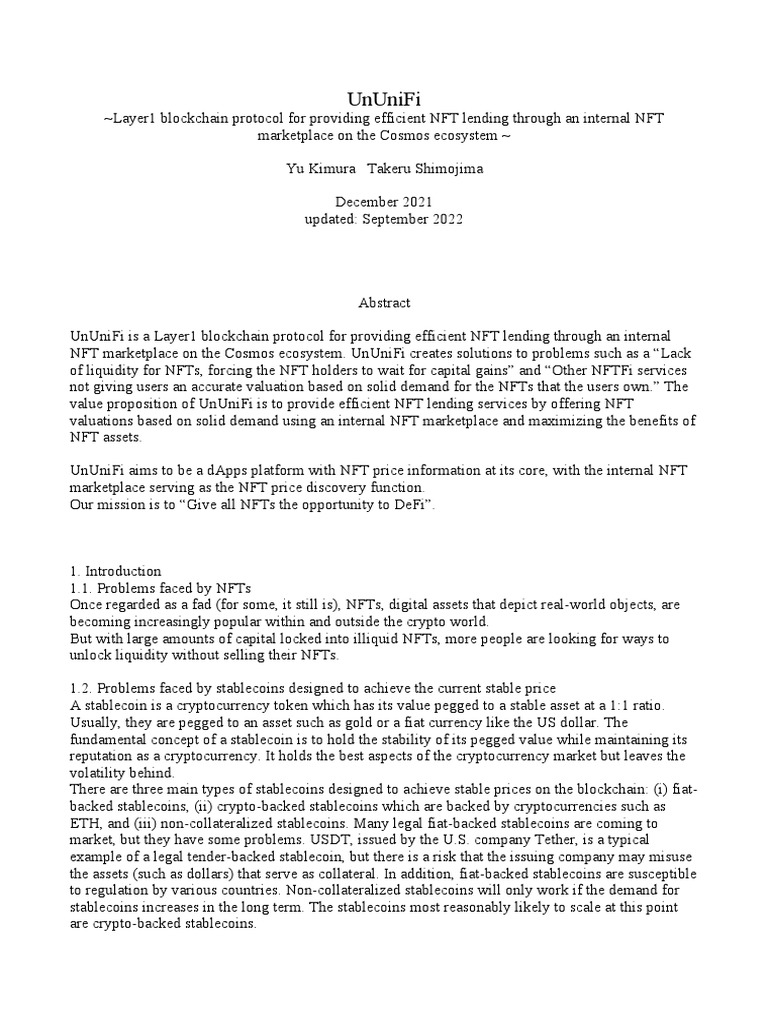 UnUniFi Whitepaper | PDF | Law