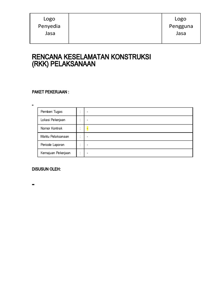 Format RKK Pelaksanaan | PDF