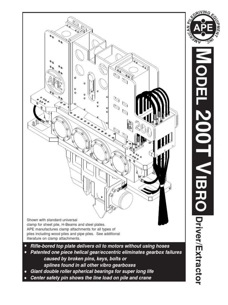 APE Model 200 Vibro Driver/Extractor Specs | PDF | Horsepower | Crane ...