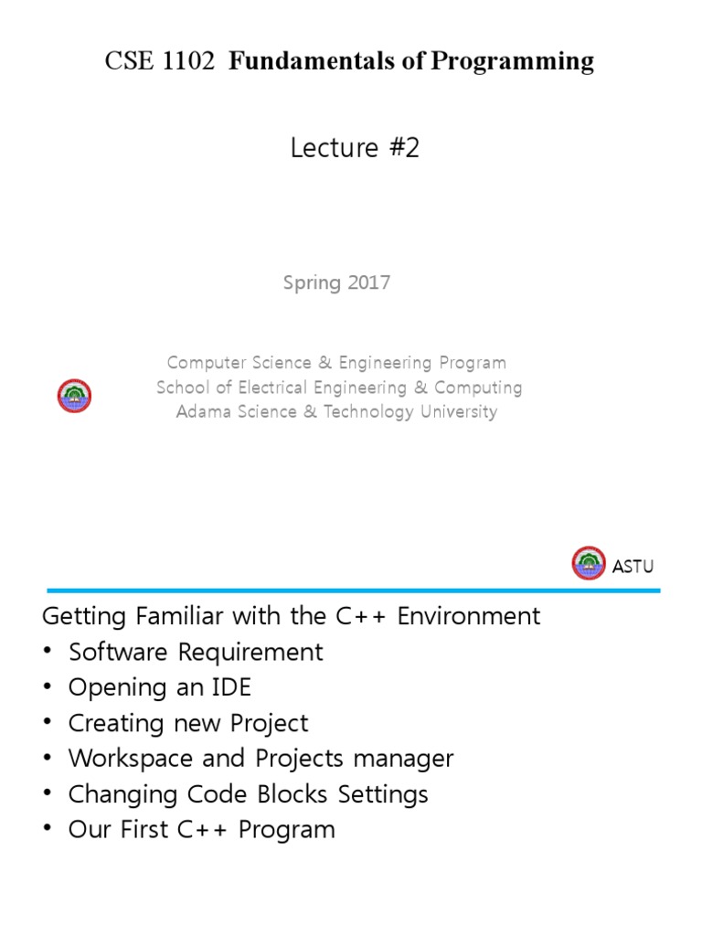 C++ Lecture 2 | PDF | Integrated Development Environment | Graphical User Interfaces