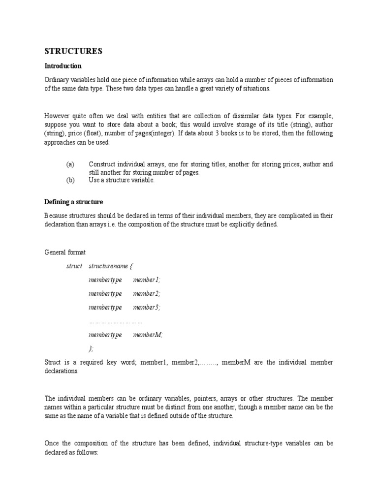 Lecture 3 Structures | PDF | Computer Programming | Information Technology Management