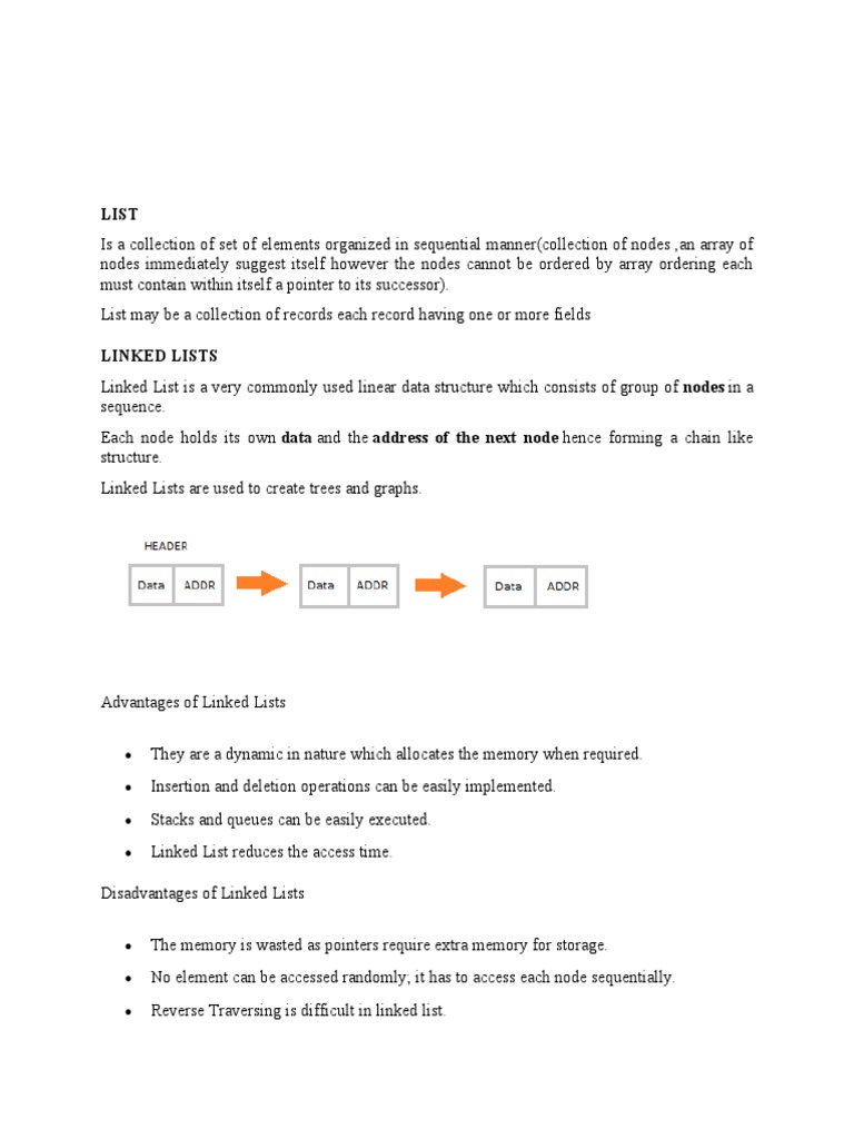 Lecture 5 Lists | PDF | Array Data Structure | Pointer (Computer ... Lecture 5 Lists | PDF | Array Data Structure | Pointer (Computer ...