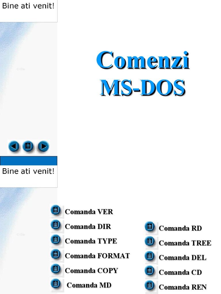 Comenzi MS DOS | PDF