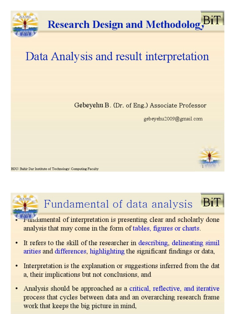 Part 7 - Data Analysis and Interpretation | PDF | Statistics | Data ...
