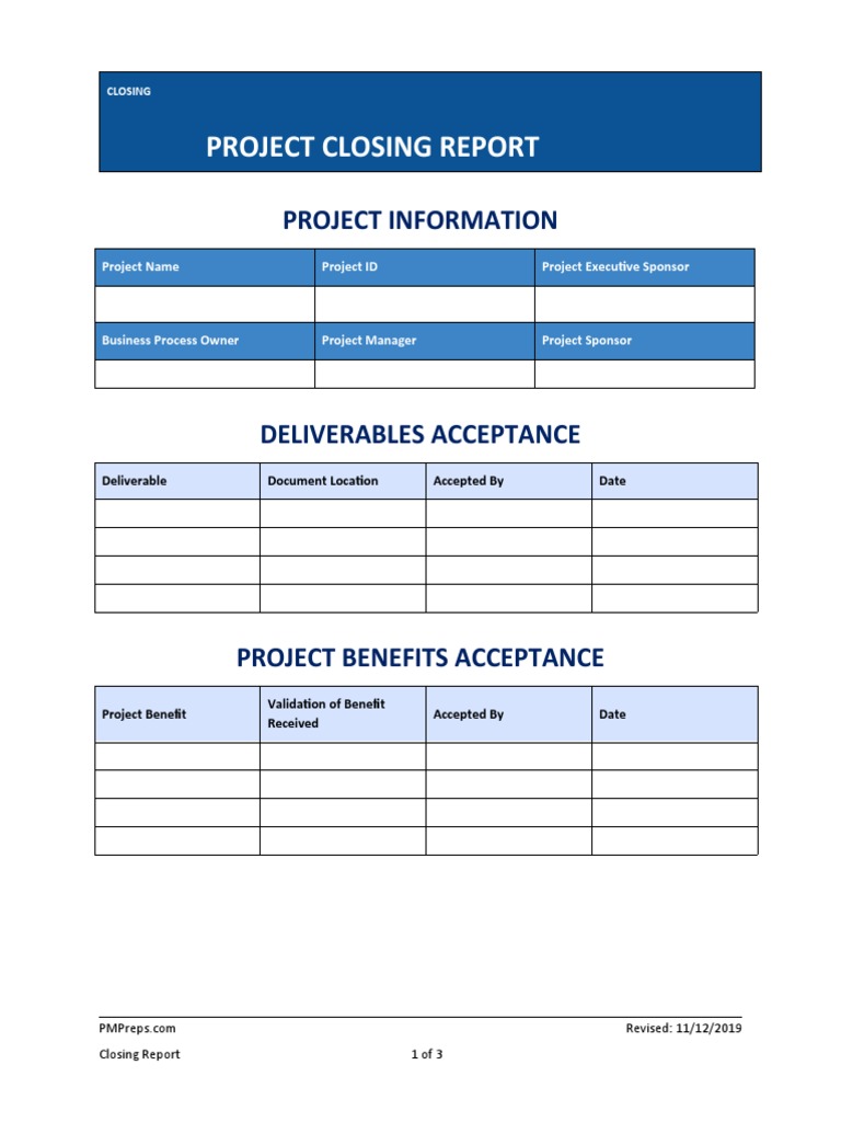 C-5 Project Closing Report | PDF | Business Process | Computing