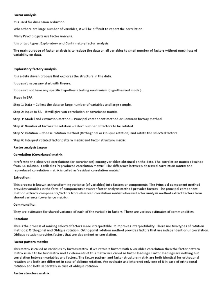 Factor Analysis | PDF | Factor Analysis | Principal Component Analysis Factor Analysis | PDF | Factor Analysis | Principal Component Analysis