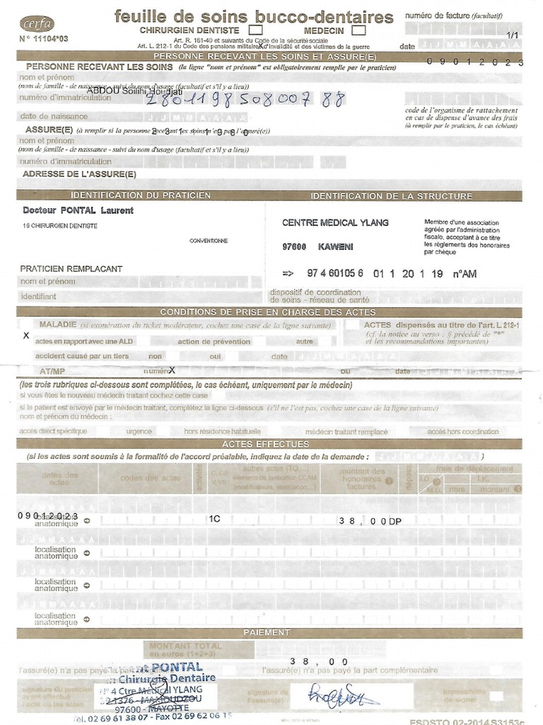 Feuille de Soins | PDF
