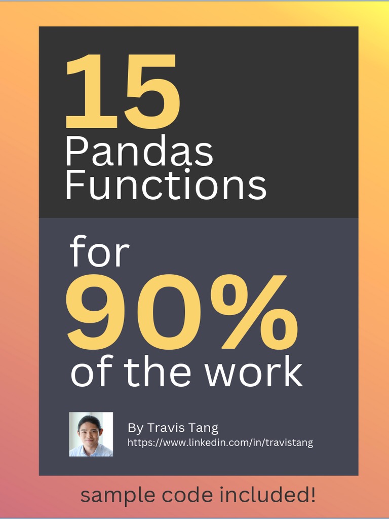 Top 15 Pandas Functions with Code | PDF