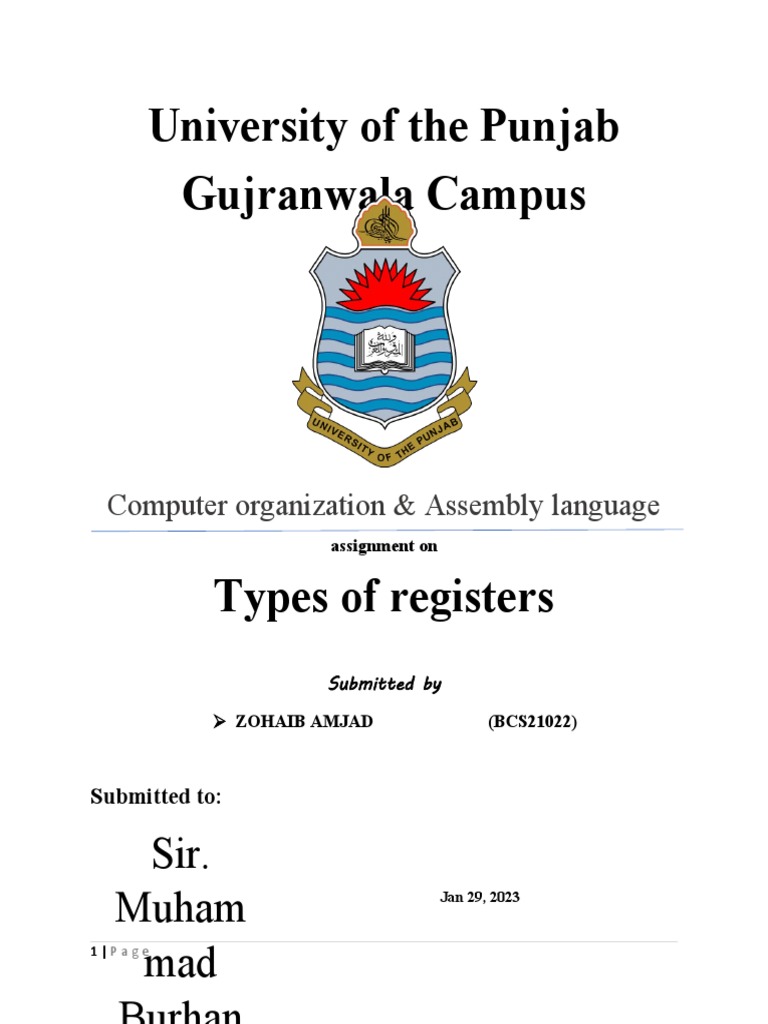 Registers Assignment | PDF | Central Processing Unit | Pointer (Computer Programming)
