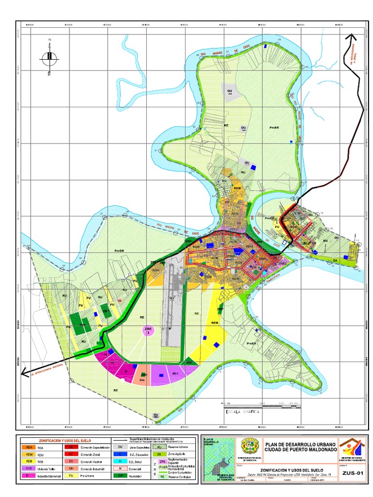 Zus-01 Plano de Zonificacion y Usos Del Suelo Modificado | PDF