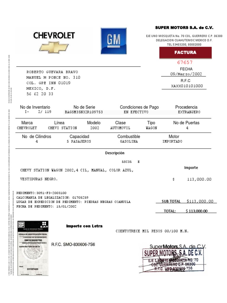 fact chevy | PDF | Vehículos | Fabricantes de automóviles