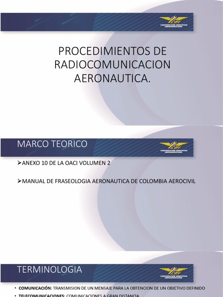 Procedimientos Radiocomunicaciones Aeronautico | PDF | Olas | Radio