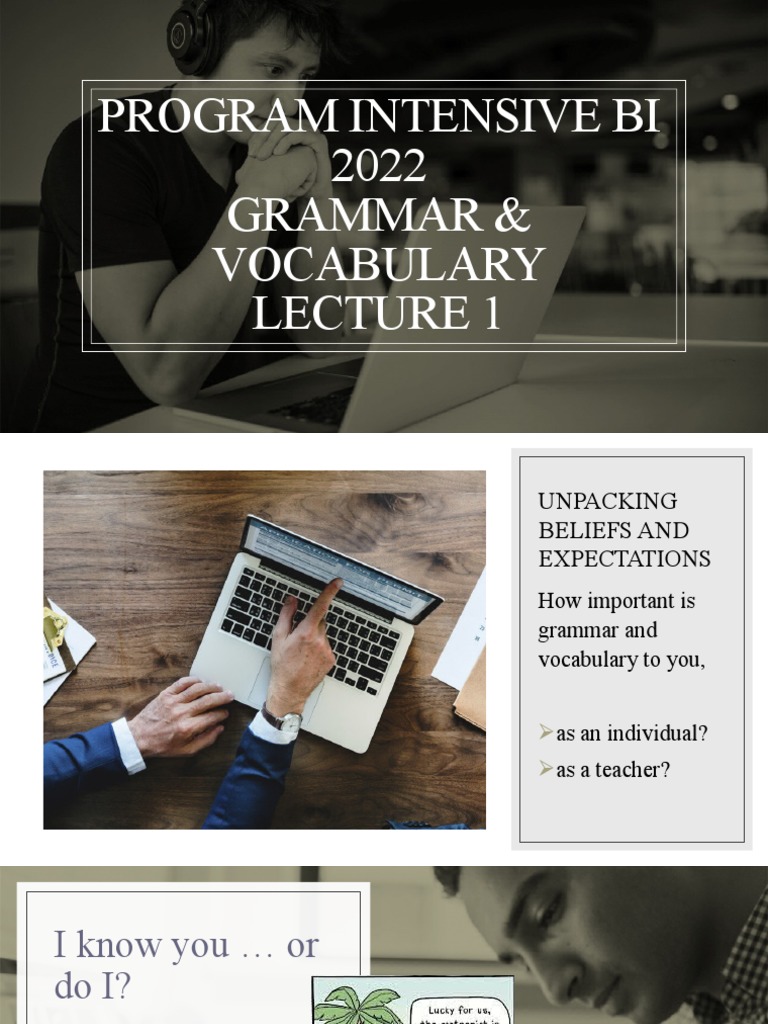 Lecture 1 Grammar & Vocabulary | PDF