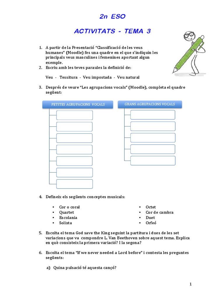 ACTIVITATS TEMA 3 (2n ESO) | PDF