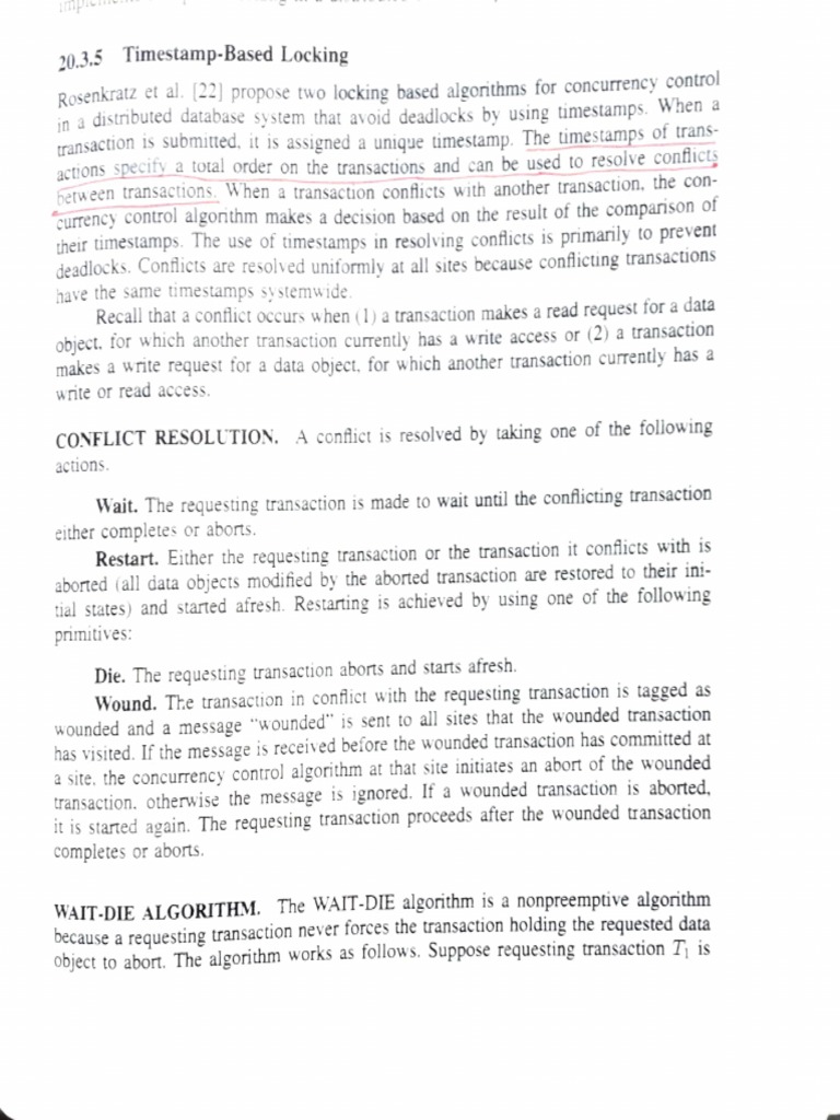 Time Stamp Based Locking | PDF | Database Transaction | Databases
