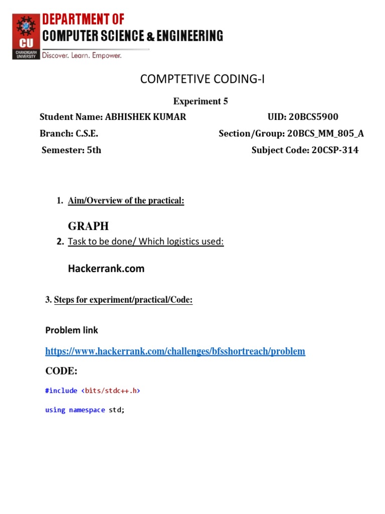 CS-Graph-BFS | PDF | String (Computer Science) | Graph Theory